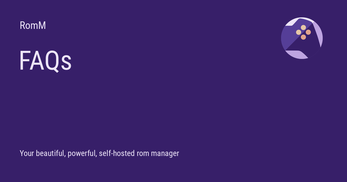 FAQs - RomM