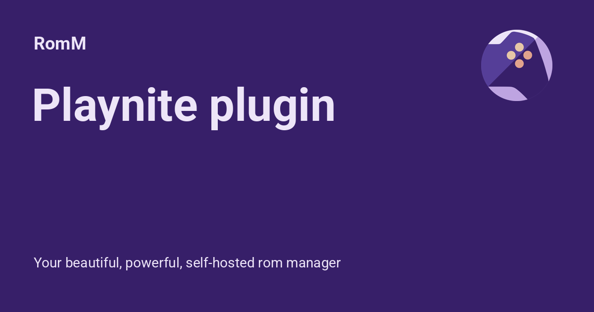 Playnite plugin - RomM